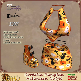 Second Life Marketplace - [Drac] Cordelia Halloween Outfit - Pumpkins ...
